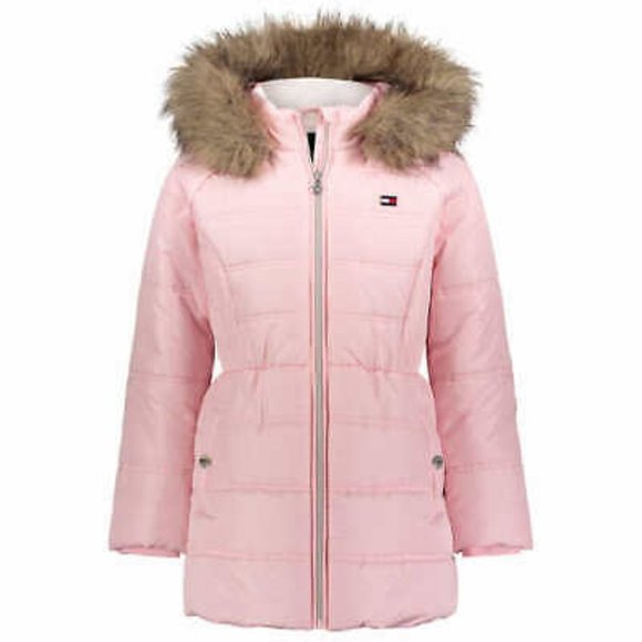 Tommy Hilfiger | Jackets & Coats | Tommy Hilfiger Girls Pink Puffer ...